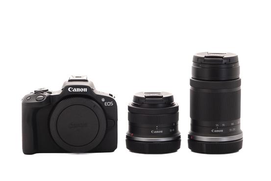 Canon EOS R50 Body w/RF-S 18- 45STM & RF-S 55-210IS STM Lens Mirrorless ...