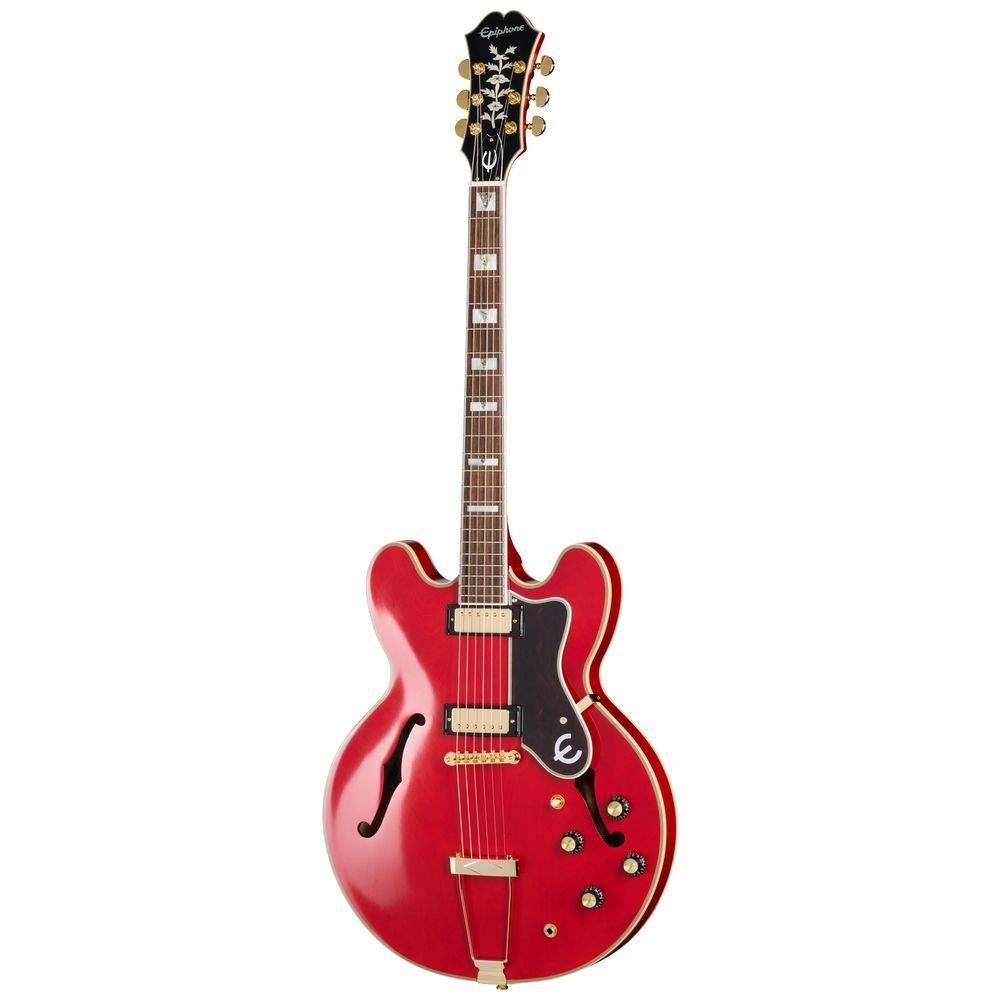 Epiphone Masterbuilt Gem Archer Electric Guitar (Cherry Red) inc Hard ...