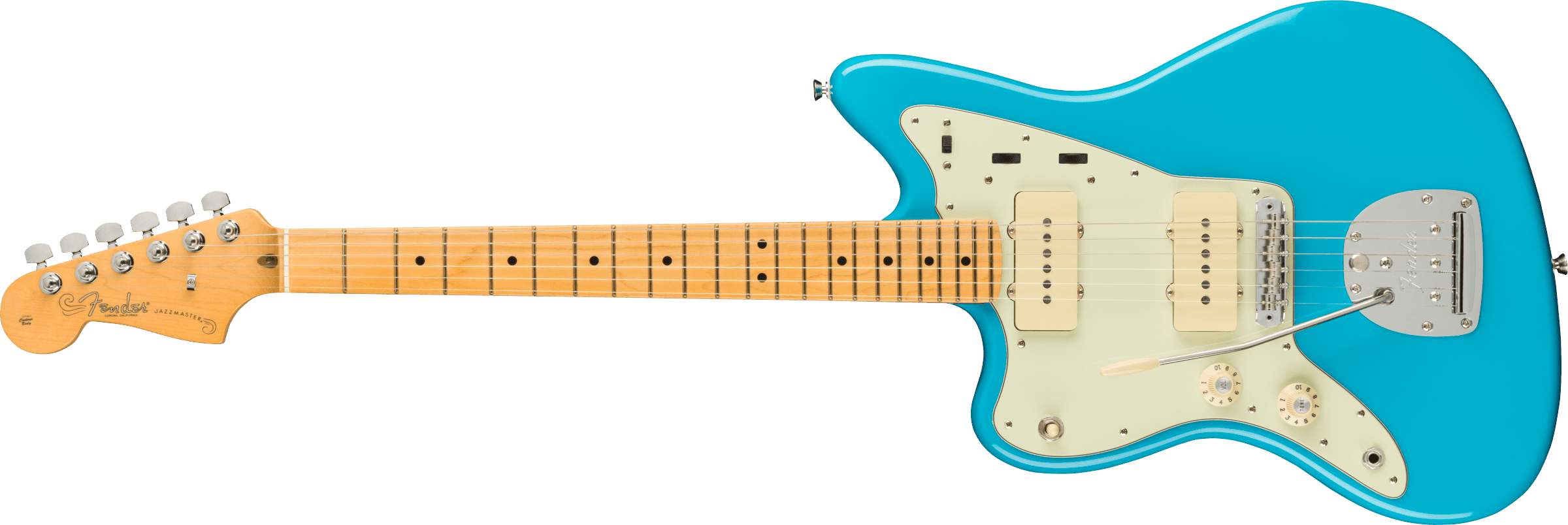 Fender American Professional II Jazzmaster Left Hand Fender Maple Fingerboard Miami Blue Schools rent from 345 term